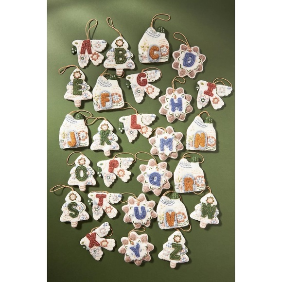 Anthropologie | Holiday | P Anthropologie Unity Monogram Wool Felt ...